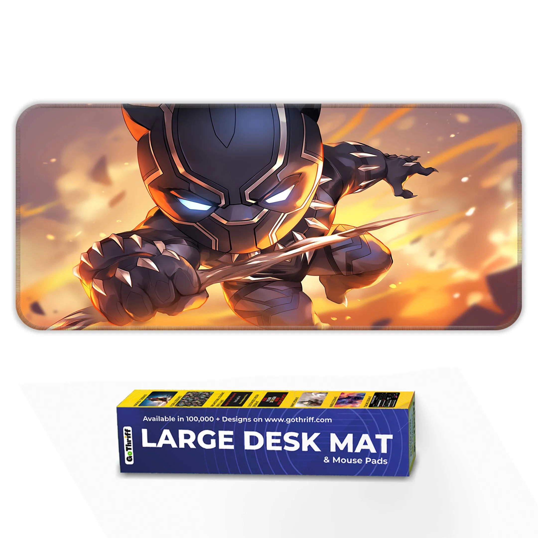 Black Panther Warrior Strike Extended – Marvel Wakanda Deskmat – Gothriff