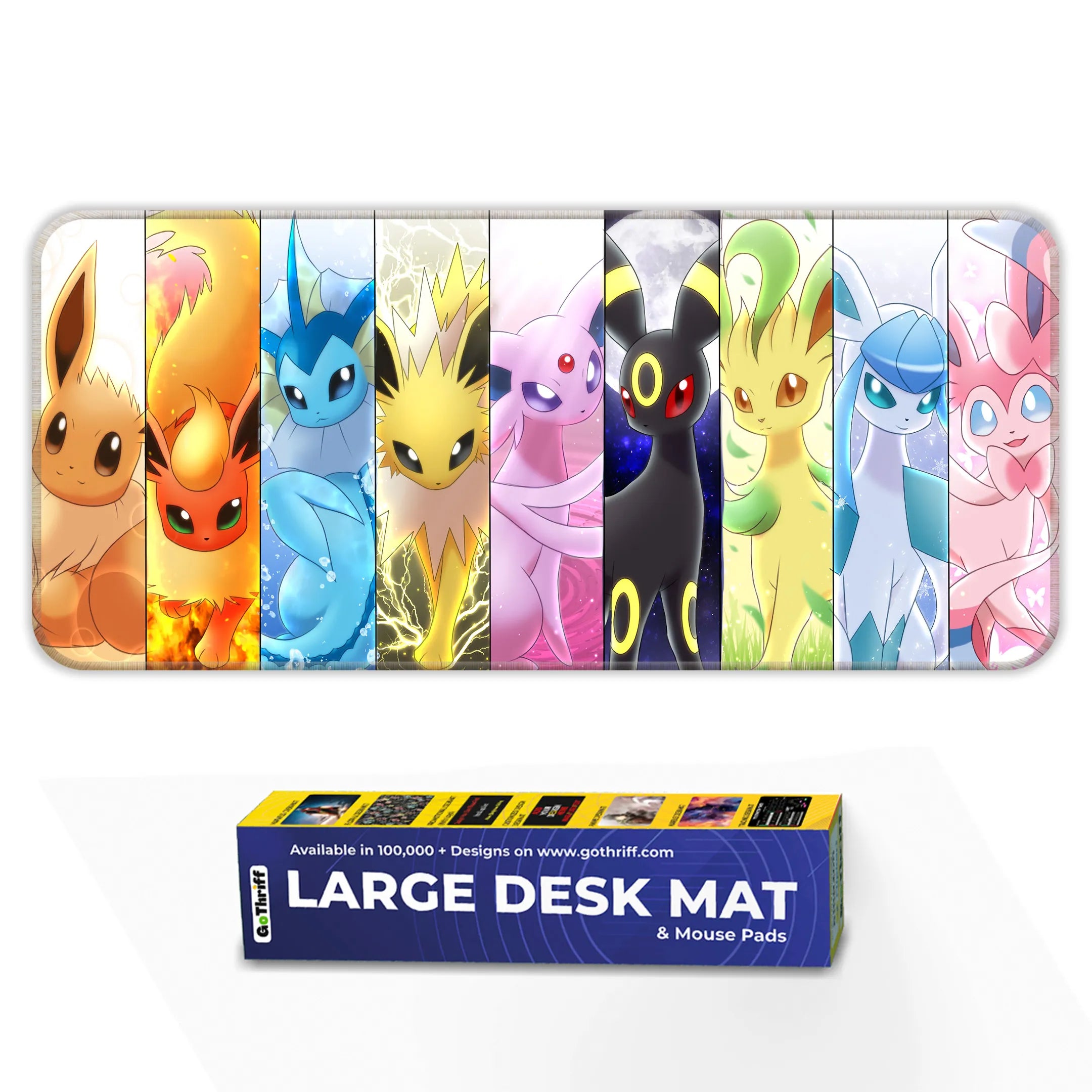 Eevee Evolutions Anime Character Art Deskmat – GoThirff