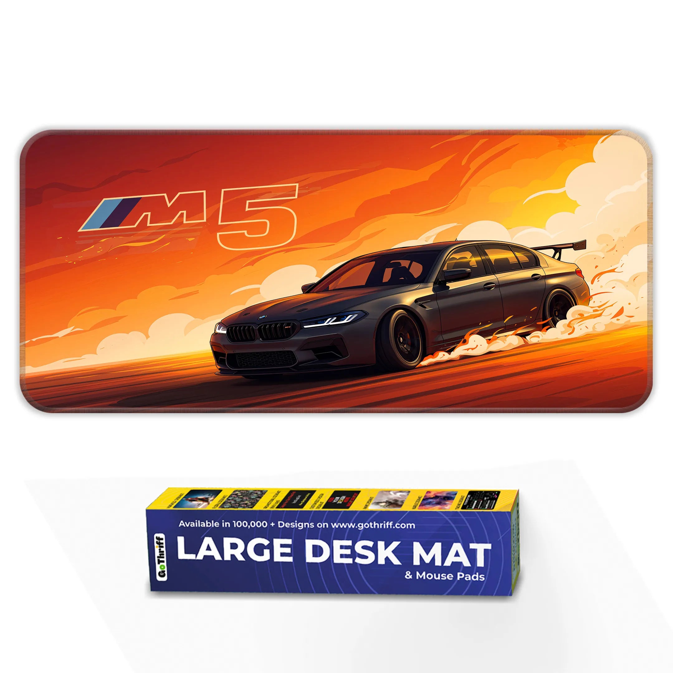 BMW M5 Orange Sunset Drift Racing Deskmat – GoThirff
